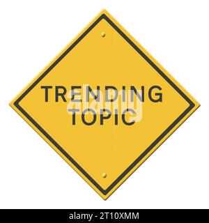 Warning sign - trending topic Stock Photo - Alamy