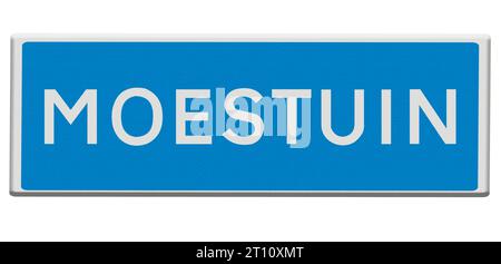Dutch place name sign Nederlands plaatsnaambord Volkstuin Stock Photo ...