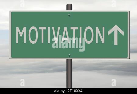 Digital illustration - Sign Highly/low motivation Stock Photo - Alamy