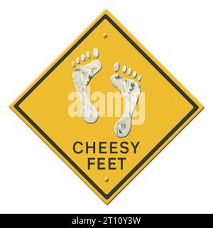 Illustration - Cheesy feet Warning sign Animation of the dancing feet ...
