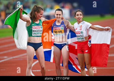Laura Muir (Great Britain). Gold Medal, 1500m. European Championships ...