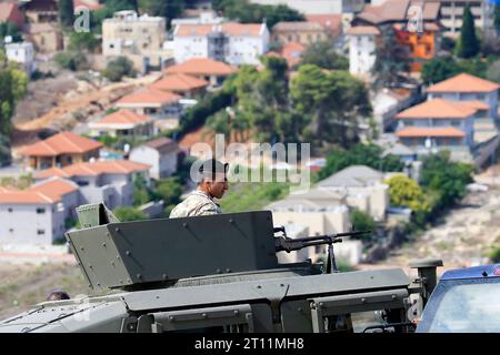 (231010) -- KHIAM, Oct. 10, 2023 (Xinhua) -- This photo taken from the ...