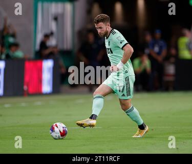 Austin FC forward Jon Gallagher (17) competes against St. Louis City in ...