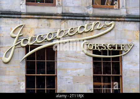 Jacobean Corsetry ghost sign, Virginia Street, Glasgow, Scotland, UK ...