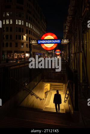 Monument Underground station, City of London, England, UK Stock Photo ...