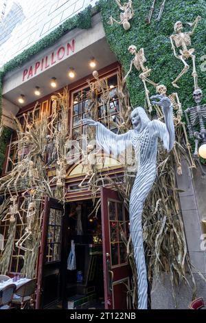 Papillon is a restaurant that goes all out with Halloween decorations ...