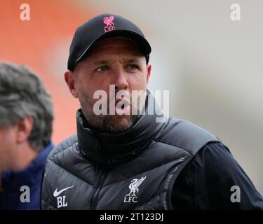 Barry Lewtas Manager of Liverpool before the EFL Trophy match Blackpool ...