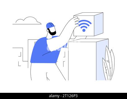 Public Wi-Fi services abstract concept vector illustration Stock Vector ...