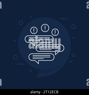 too many emails and messages line icon Stock Vector Image & Art - Alamy