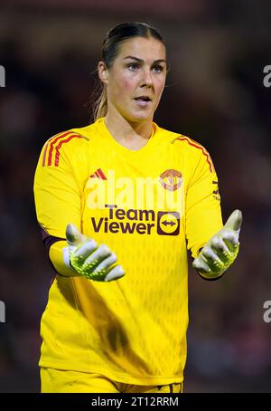 Paris Saint-Germain goalkeeper Mary Earps during a training session at ...