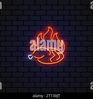 Fried chicken logo template vector illustration, flat design chicken ...