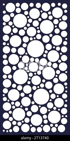 Abstract cnc pattern with lines and circles. Decorative panel, screen ...