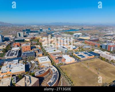 Tempe city downtown and Arizona State University ASU including Gammage ...
