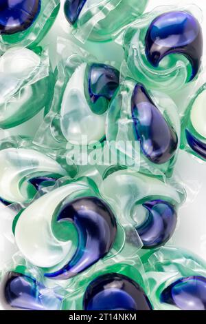 A collection of capsules with detergent for the washing machine ...