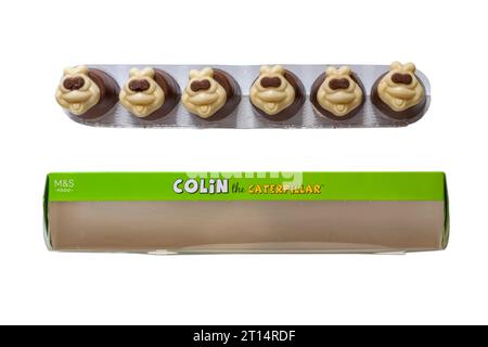 Colin the Caterpillar Mallow Whips from M&S isolated on white ...