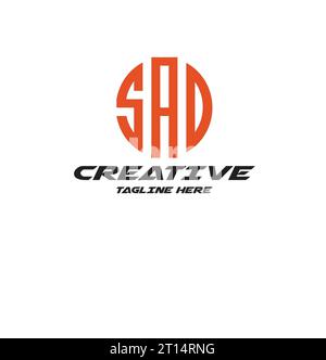 SAD Letter Initial Logo Design Template Vector Illustration Stock ...