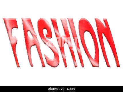 Digital composite. The word fashion with an overlay of denim fabric ...