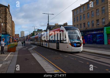 An Edinburgh Tram on Leith Walk Stock Photo - Alamy