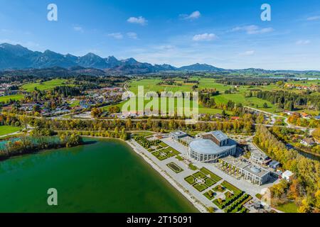 Beautiful view to the Eastern Allgaeu around the Festival Theatre on ...