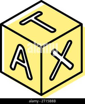 Simple line drawing of the tax return, Vector Illustration Stock Vector ...