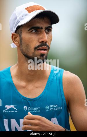 Akashdeep Singh of India competing in the 20 kilometres race walk at ...
