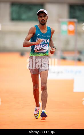 Akashdeep Singh of India competing in the 20 kilometres race walk at ...