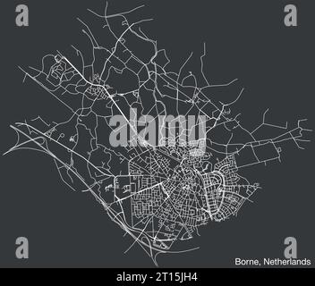 Street roads map of BORNE, NETHERLANDS Stock Vector Image & Art - Alamy
