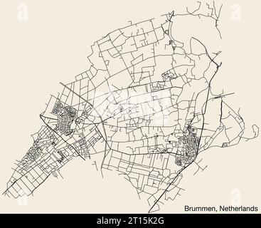Street roads map of BRUMMEN, NETHERLANDS Stock Vector Image & Art - Alamy