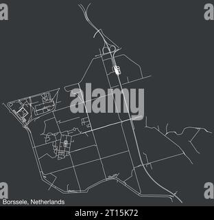 Street roads map of BORSSELE, NETHERLANDS Stock Vector Image & Art - Alamy