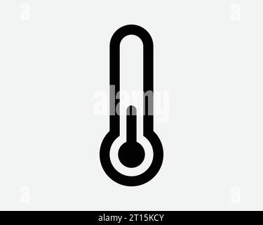 Thermometer line icon, measurement and instrument, temperature sign ...