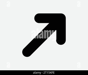 Northeast Arrow Point Icon. Up Right Pointing Navigation Direction Symbol. Exit Entrance Turn ...