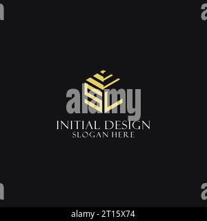 Initial SL Logo Design Creative Typography Vector Template. Digital ...