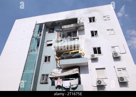 (231011) -- ASHKELON (ISRAEL), Oct. 11, 2023 (Xinhua) -- Photo taken on ...