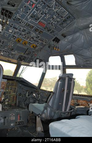 Cockpit of a Turkish Air Force Transall C-160D transport aircraft Stock ...