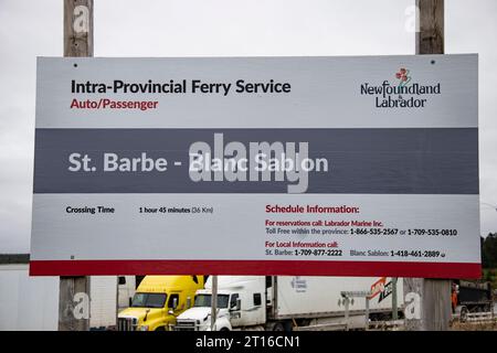 Intra-provincial ferry to Quebec and Labrador from St. Barbe ...