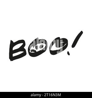 Slogan Halloween is a boo street style. Hand drawn wall art graffiti ...