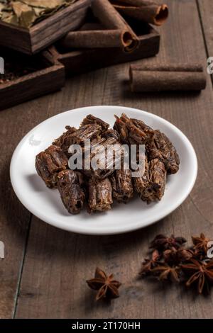 Marinated Duck neck in Spiced Sauce,dry duck neck Stock Photo - Alamy