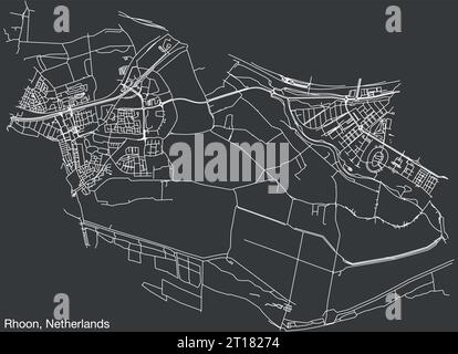 Street roads map of RHOON, NETHERLANDS Stock Vector Image & Art - Alamy