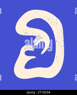 Abstract wiggling gesticulating hands vector Stock Vector Image & Art ...