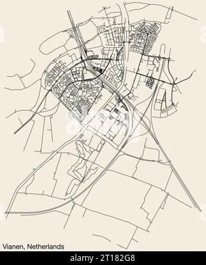 Street roads map of VIANEN, NETHERLANDS Stock Vector Image & Art - Alamy