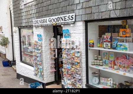 Polperro village Cornwall Cornish goodness sweet shop with postcards ...