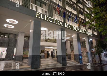 Hotel, Electra Metropolis, Metropoleos, Athen, Griechenland Stock Photo ...