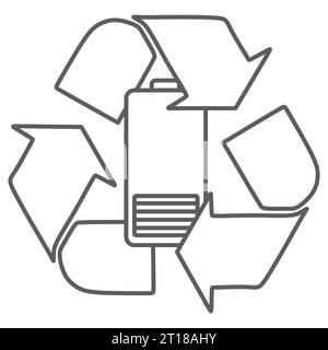 Battery recycling, Lithium cell vector illustration Stock Vector Image ...