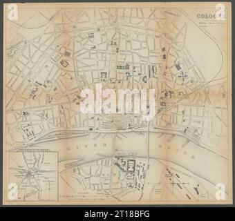 COLOGNE. Vintage town city map plan. Germany, 1933 Stock Photo - Alamy