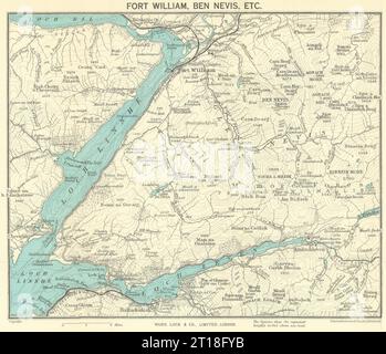 LOCHABER. Fort William Ben Nevis Loch Linnhe/Leven. Scotland. WARD LOCK ...