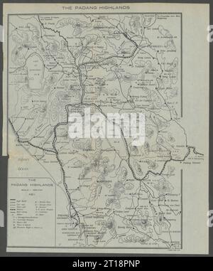 Highlands east of Padang, Sumatra, Indonesia. East Indies 1885 old ...