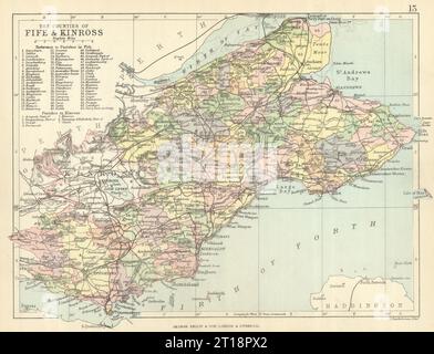'The Counties of Fife & Kinross'. Kinross-shire. Parishes. BARTHOLOMEW ...