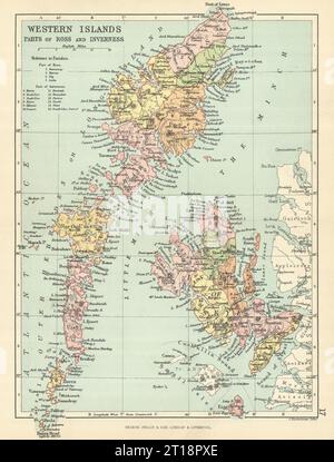 'Western Islands'. Ross-shire & Inverness-shire. Parishes. BARTHOLOMEW ...