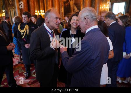 King Charles III (right) talks to inventor of the world wide web, Sir ...