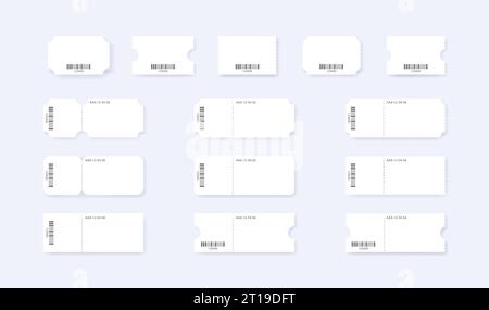 Vip Ticket Template Vector. Empty Black Tickets And Coupons Blank. Theater, Cinema Tickets ...